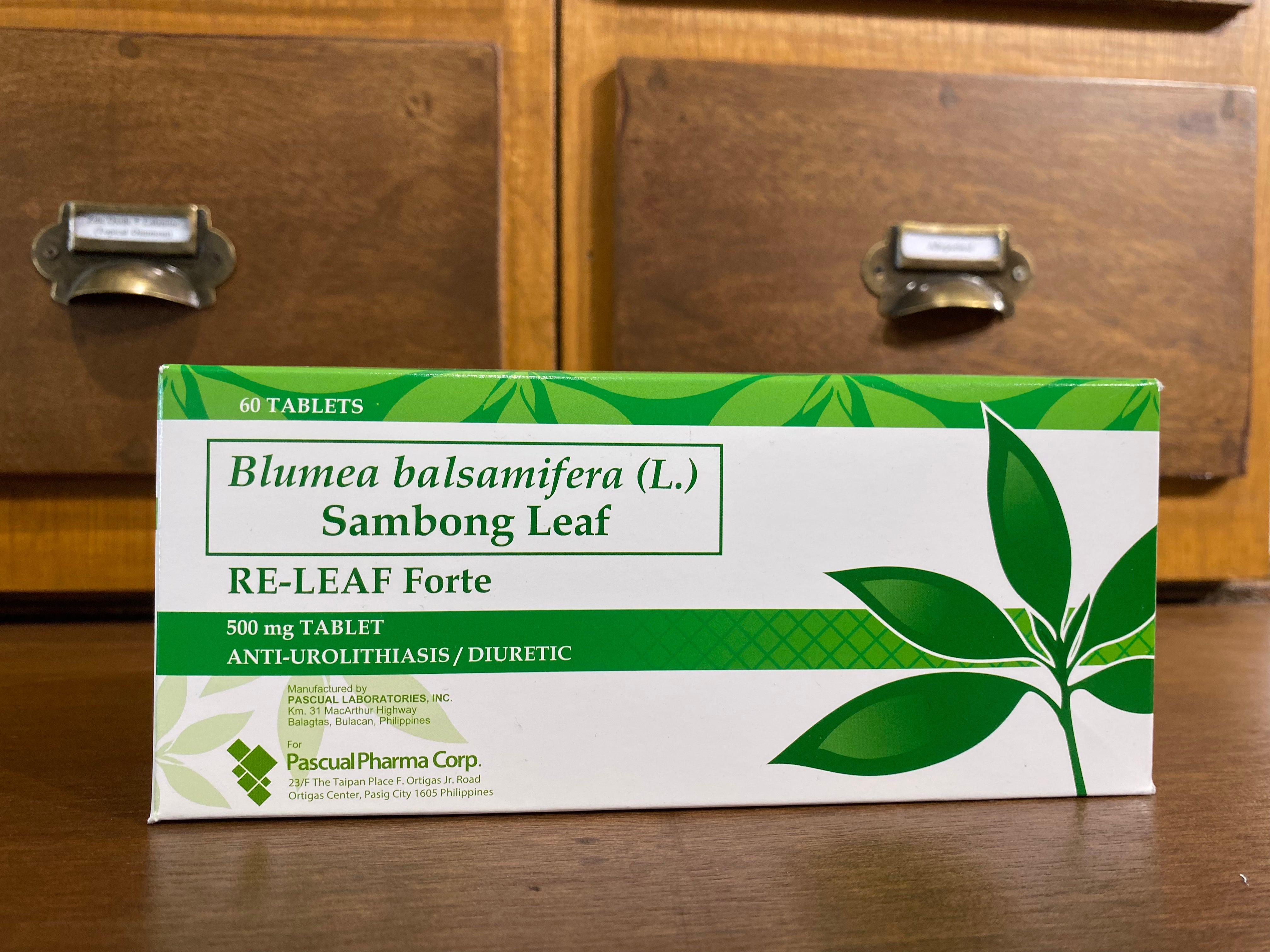 Blumea Balsamifera L. (Sambong Leaf) [RE-LEAF FORTE] 500 mg Tablet – Meds for All