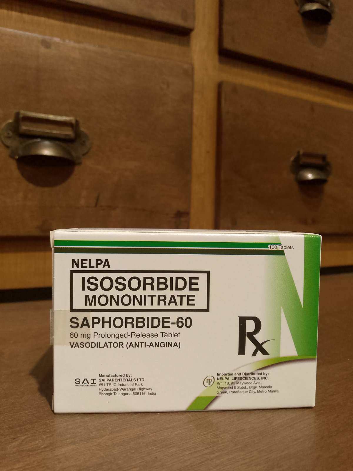 Isosorbide Mononitrate (Saphorbide-60) 60mg Prolonged-Release Tablet ...