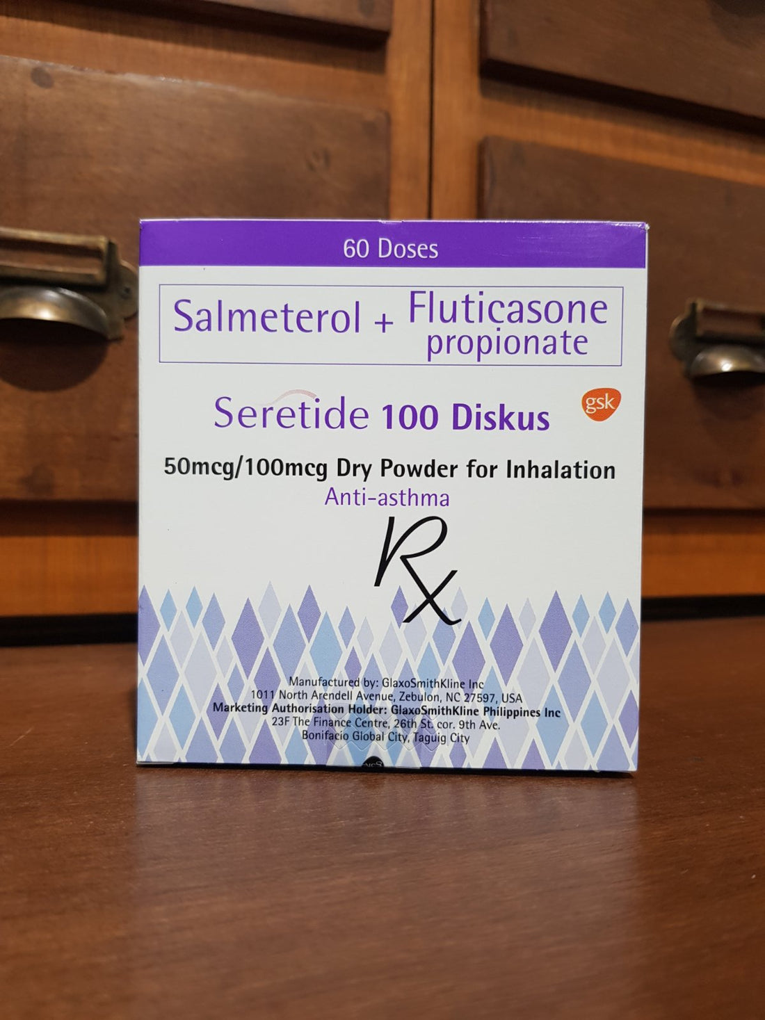 Salmeterol + Fluticasone propionate (Seretide 100 Diskus) 50mcg/100mcg ...