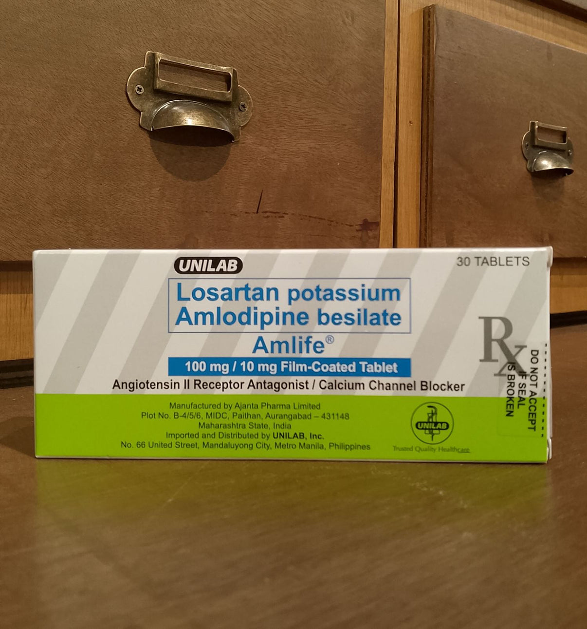 Losartan Potassium + Amlodipine Besilate (Amlife) 100mg / 10mg FC Tabl ...
