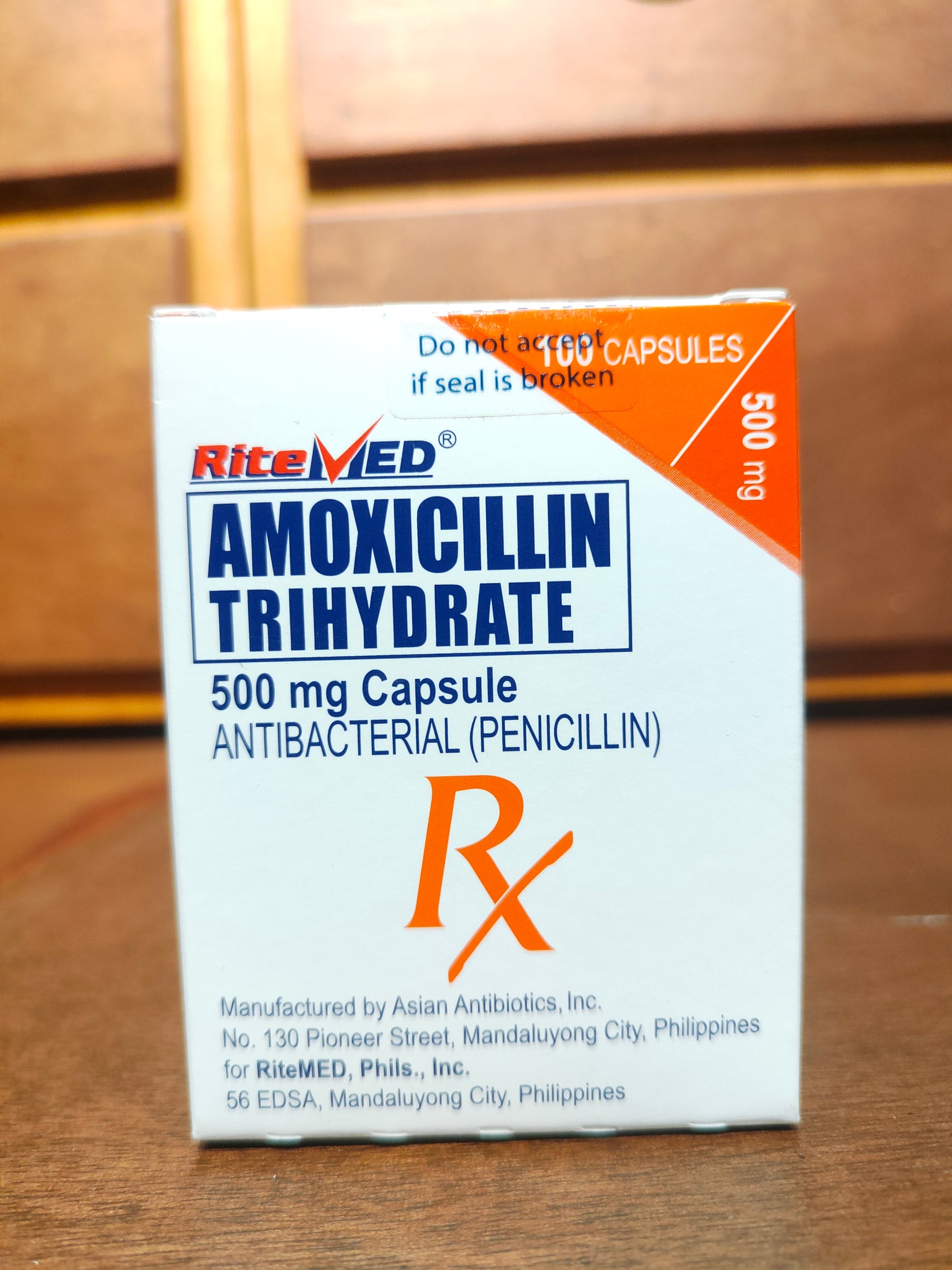 Amoxicillin Trihydrate (RiteMed) 500mg Capsule – Meds for All