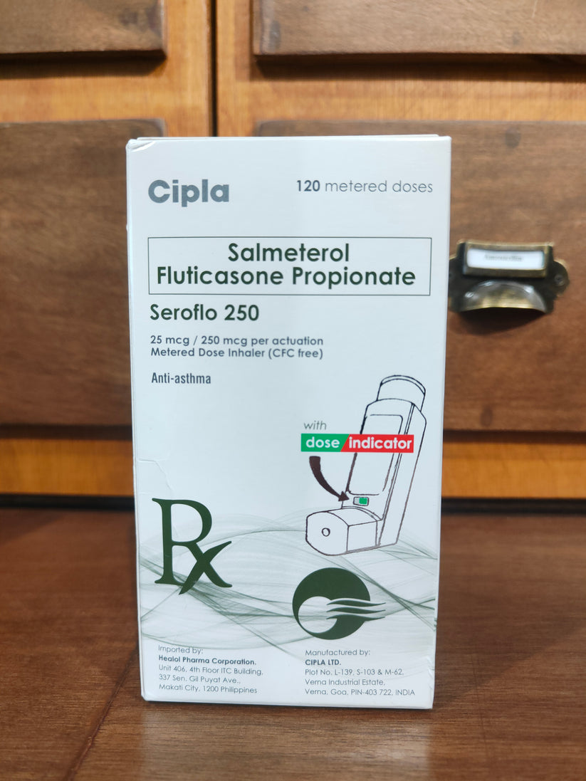Salmeterol + Fluticasone 25mcg/ 250mcg Metered Dose Inhaler (Seroflo ...