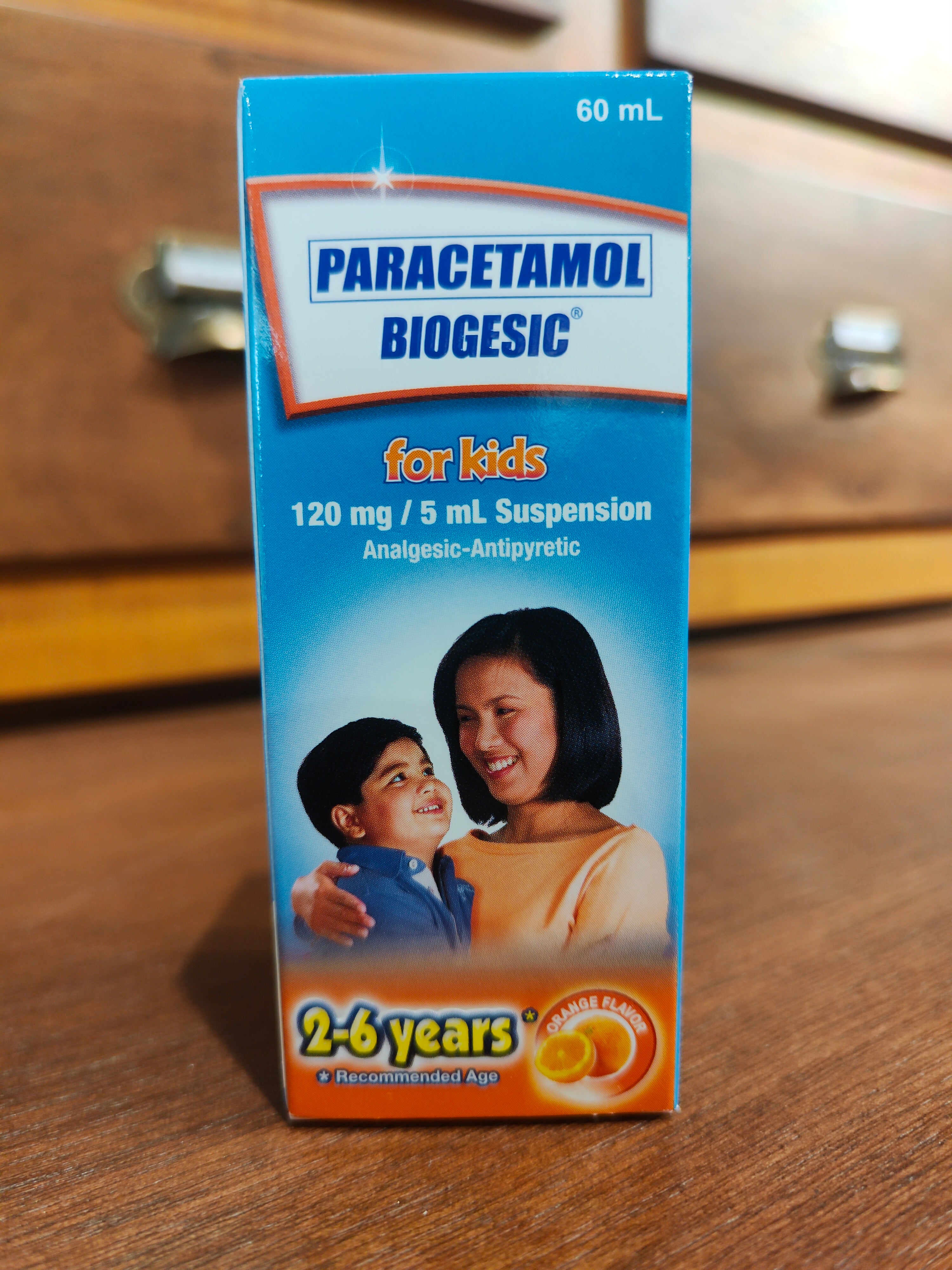 Paracetamol 2-6 yrs 60mL (Biogesic) [Orange] – Meds for All