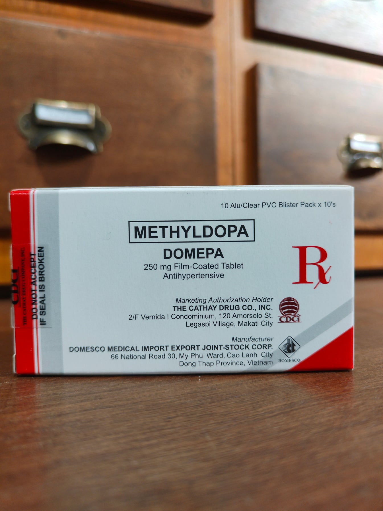 Methyldopa (DOMEPA) 250mg Film-coated Tablet 100s – Meds for All