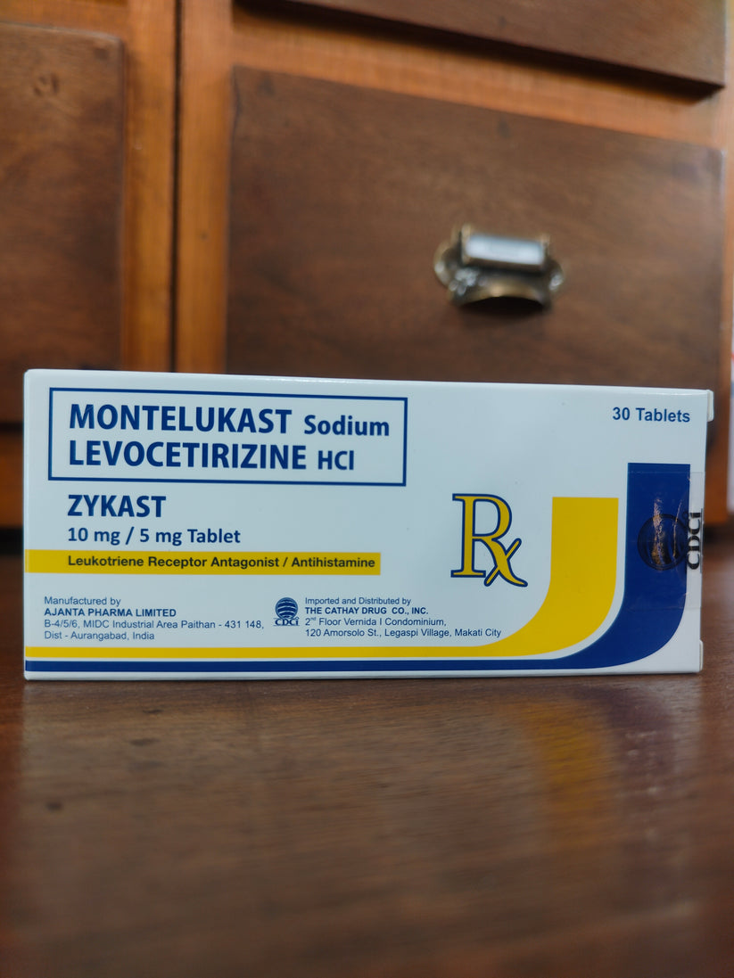 Montelukast Sodium + Levocetirizine Hydrochloride (ZYKAST) 10mg/ 5mg T ...