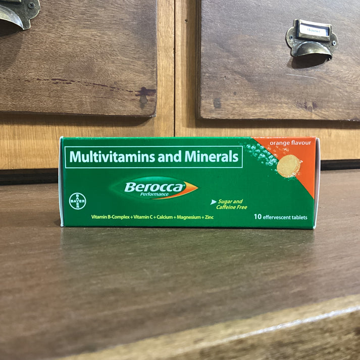 Multivitamins and Minerals [Berocca] Orange Energy Vitamins Effervesce ...