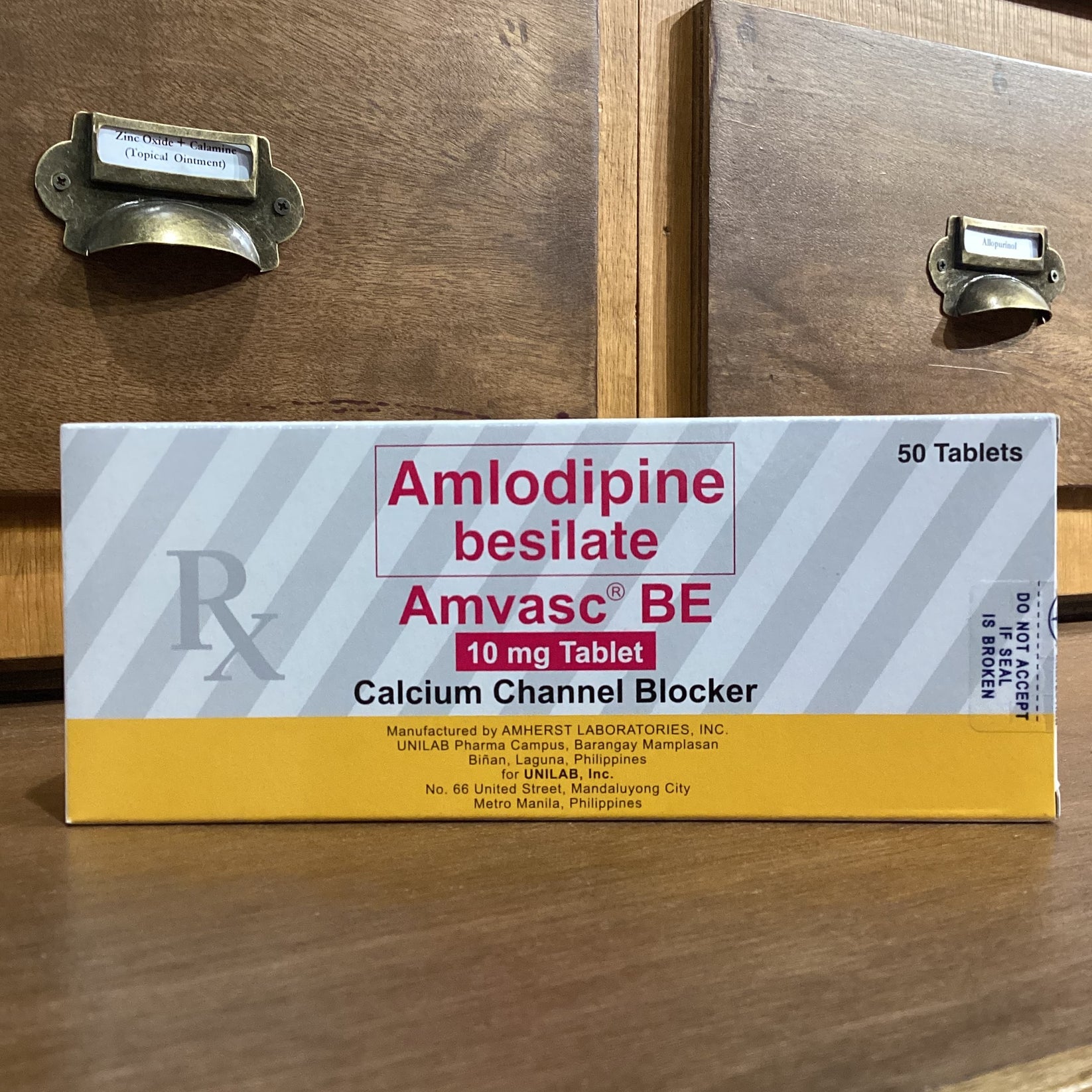 Amlodipine Besilate (AMVASC BE) 10mg Tablet – Meds for All