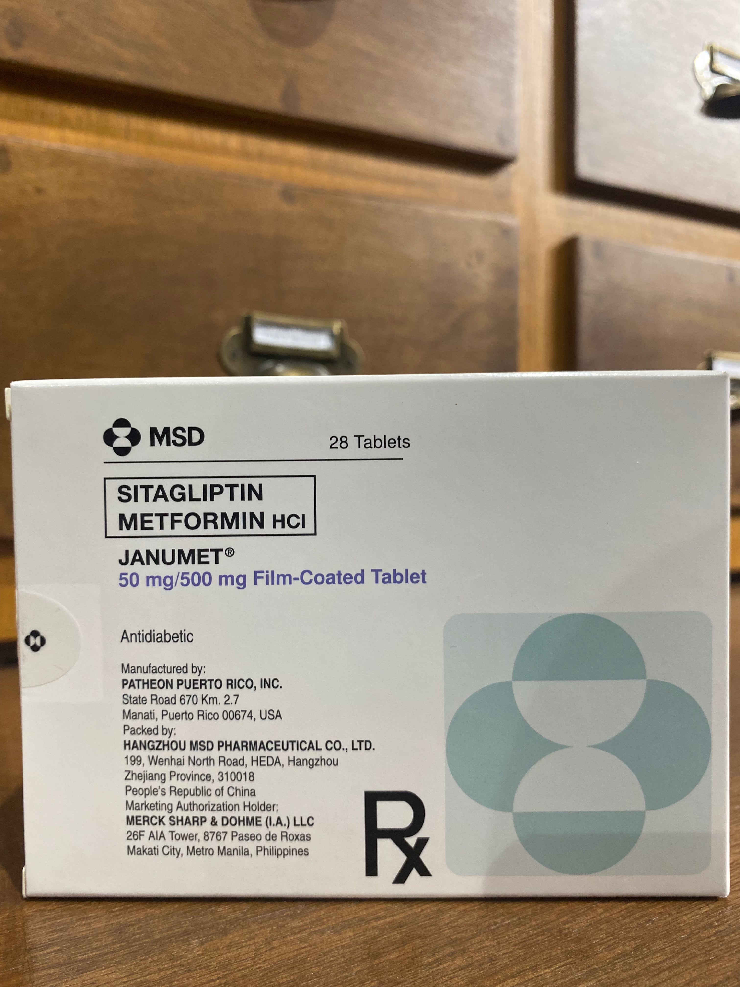 Sitagliptin +Metformin [Janumet] 50mg/500mg Film-Coated Tablet – Meds ...