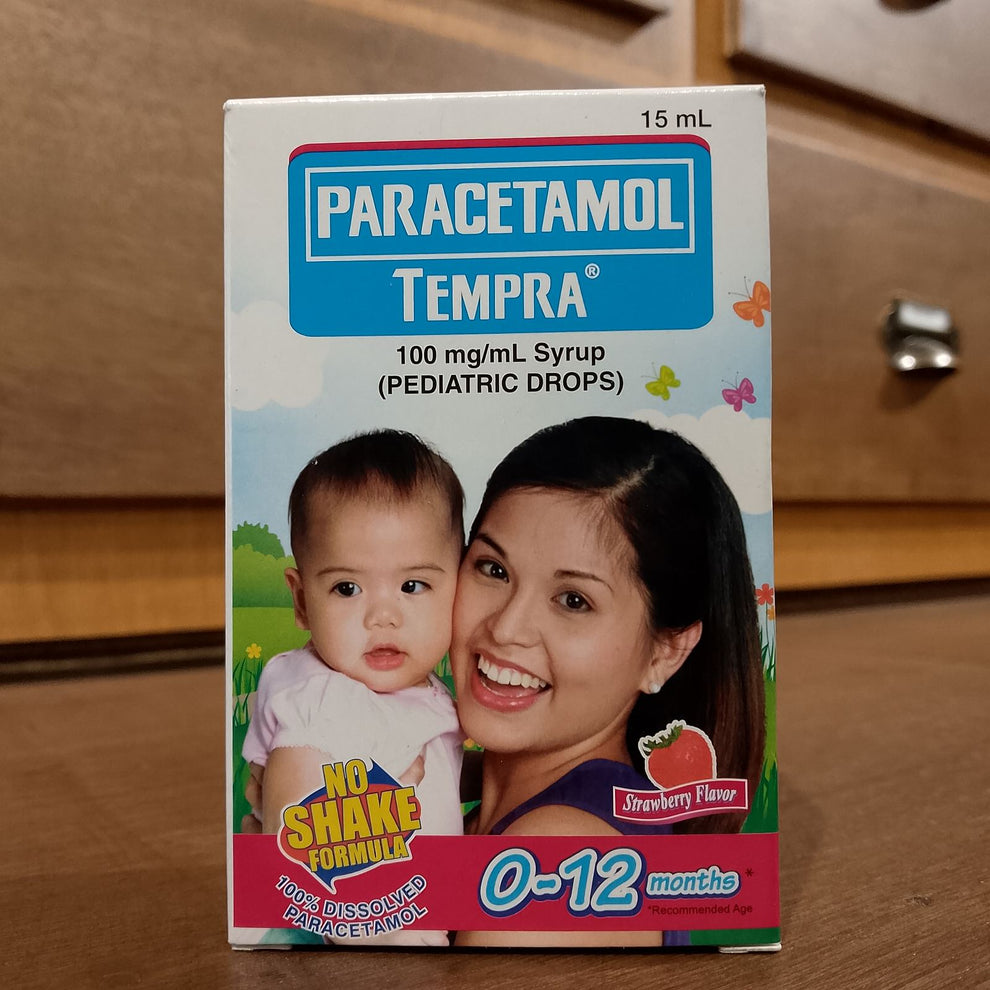 Paracetamol (Tempra) Strawberry 0-12months 15mL Drops – Meds for All