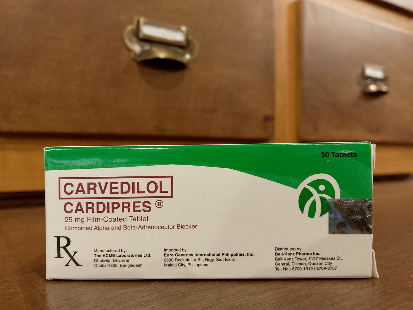 Carvedilol (CARDIPRES) 25mg Film-coated Tablet – Meds for All