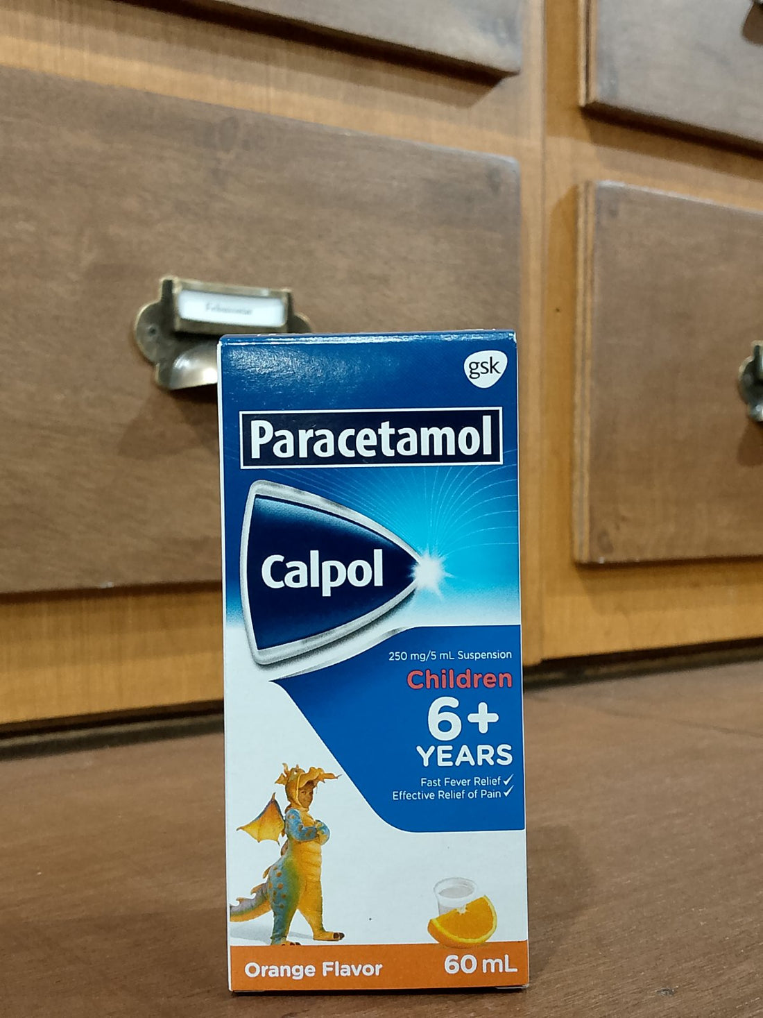 Paracetamol (Calpol) 250 mg/5mg, Suspension, 60mL, Orange Flavor – Meds ...