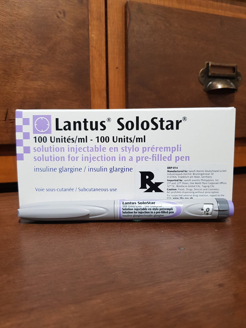 Insulin glargine (Lantus Solostar) 100Units/mL, 3mL – Meds for All